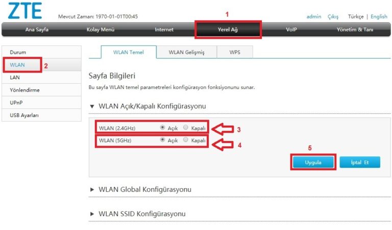 ZTE ZXHN H298A MODEM KURULUMU - FREE TEKNOLOJİ