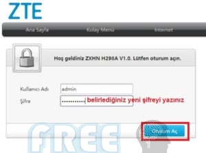 ZTE ZXHN H298A MODEM KURULUMU - FREE TEKNOLOJİ