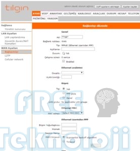 TILGIN HG1332 GPON MODEM KURULUMU - FREE TEKNOLOJİ