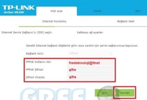 TP-LINK ARCHER VR200 MODEM KURULUMU - FREE TEKNOLOJİ