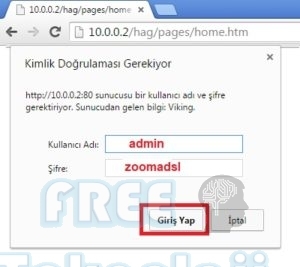 ZOOM X5 MODEM KURULUMU - FREE TEKNOLOJİ