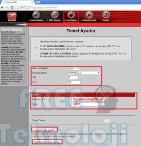 ZOOM X5 MODEM KURULUMU - FREE TEKNOLOJİ