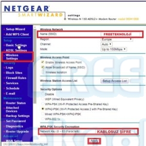 NETGEAR DGN1000 MODEM KURULUMU - FREE TEKNOLOJİ
