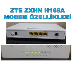 ZTE ZXHN H168A MODEM ÖZELLİKLERİ - FREE TEKNOLOJİ