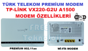 TP LİNK VX220-G2U AX1500 MODEM ÖZELLİKLERİ - FREE TEKNOLOJİ